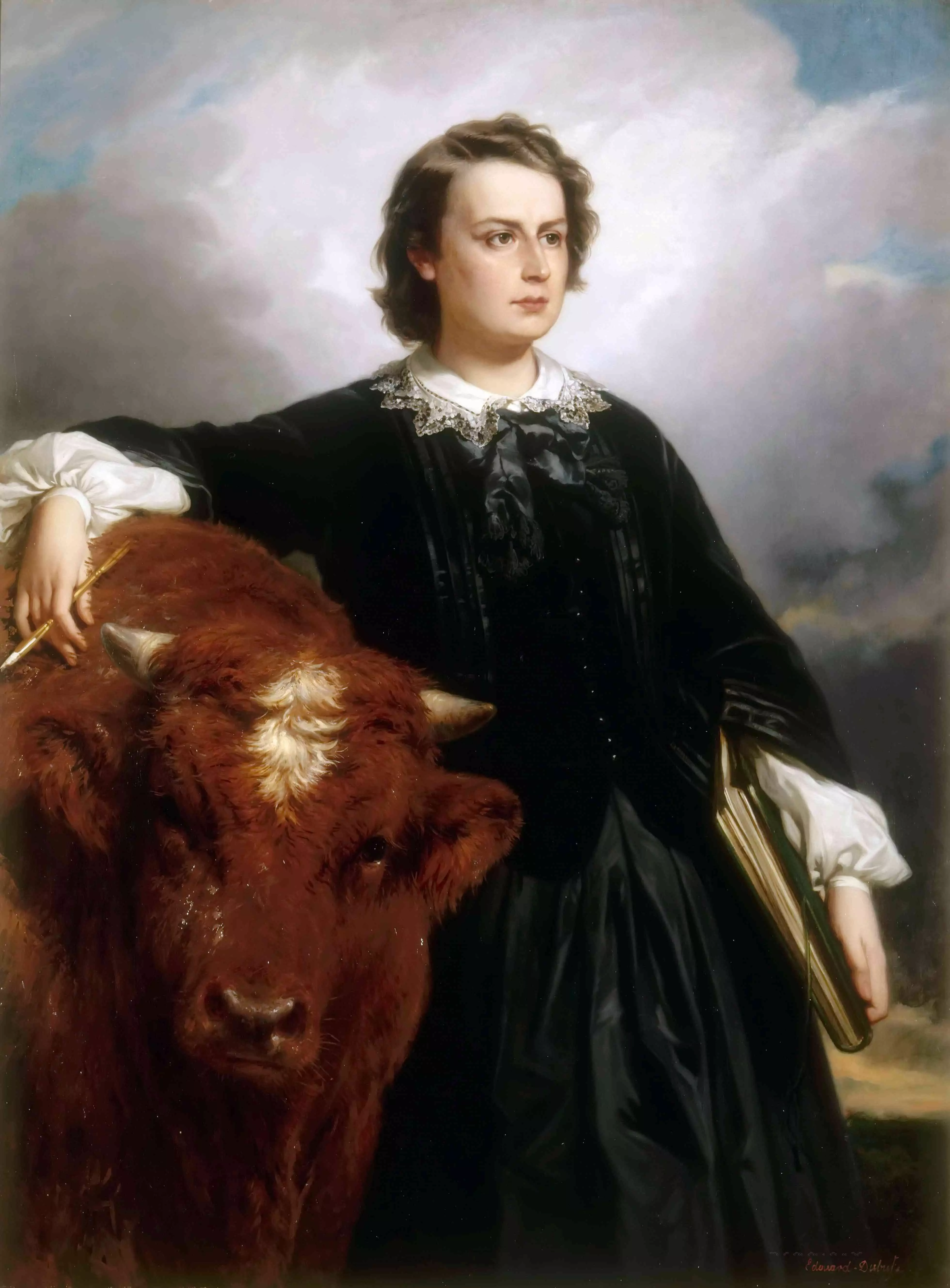 Portrait ntawm Rosa Bonheur. Artist: Dubufe, Édouard Louis