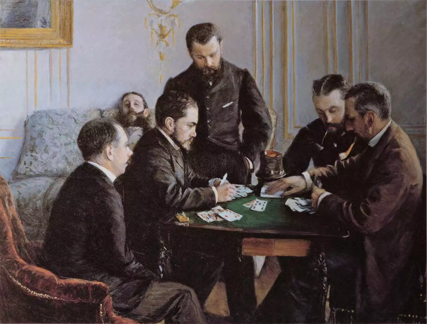 Gustave Caillebotte la partie de besigue