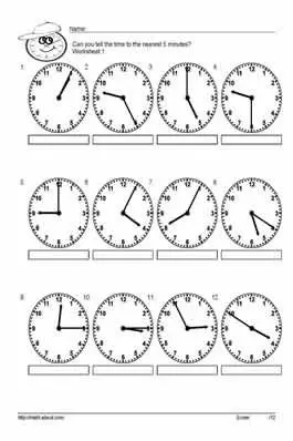 Lehen Mailako Matematika: Hurbilen dagoen 5 minutura denbora kontatzea 5538_2