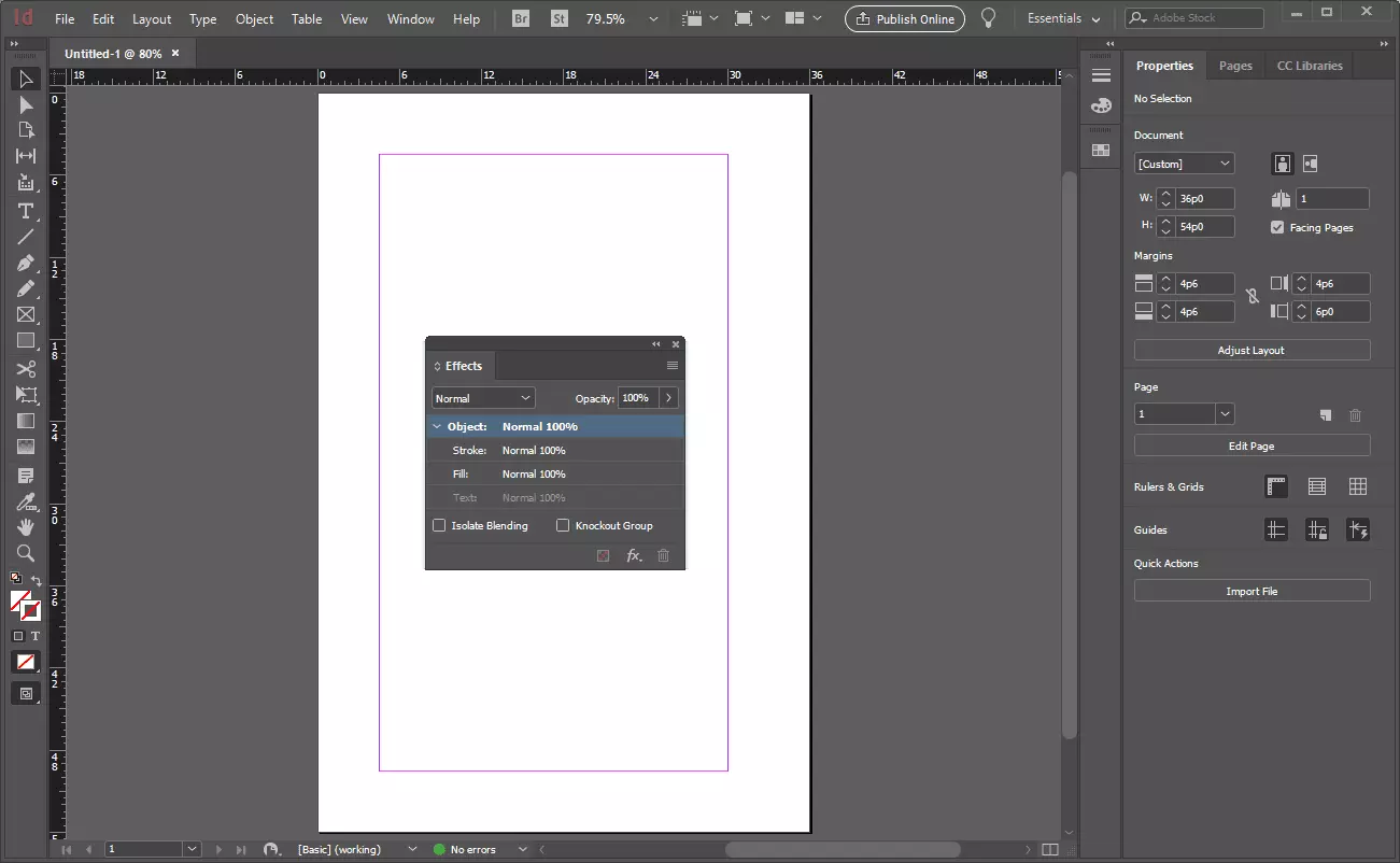 InDesign اثرات لائبريري