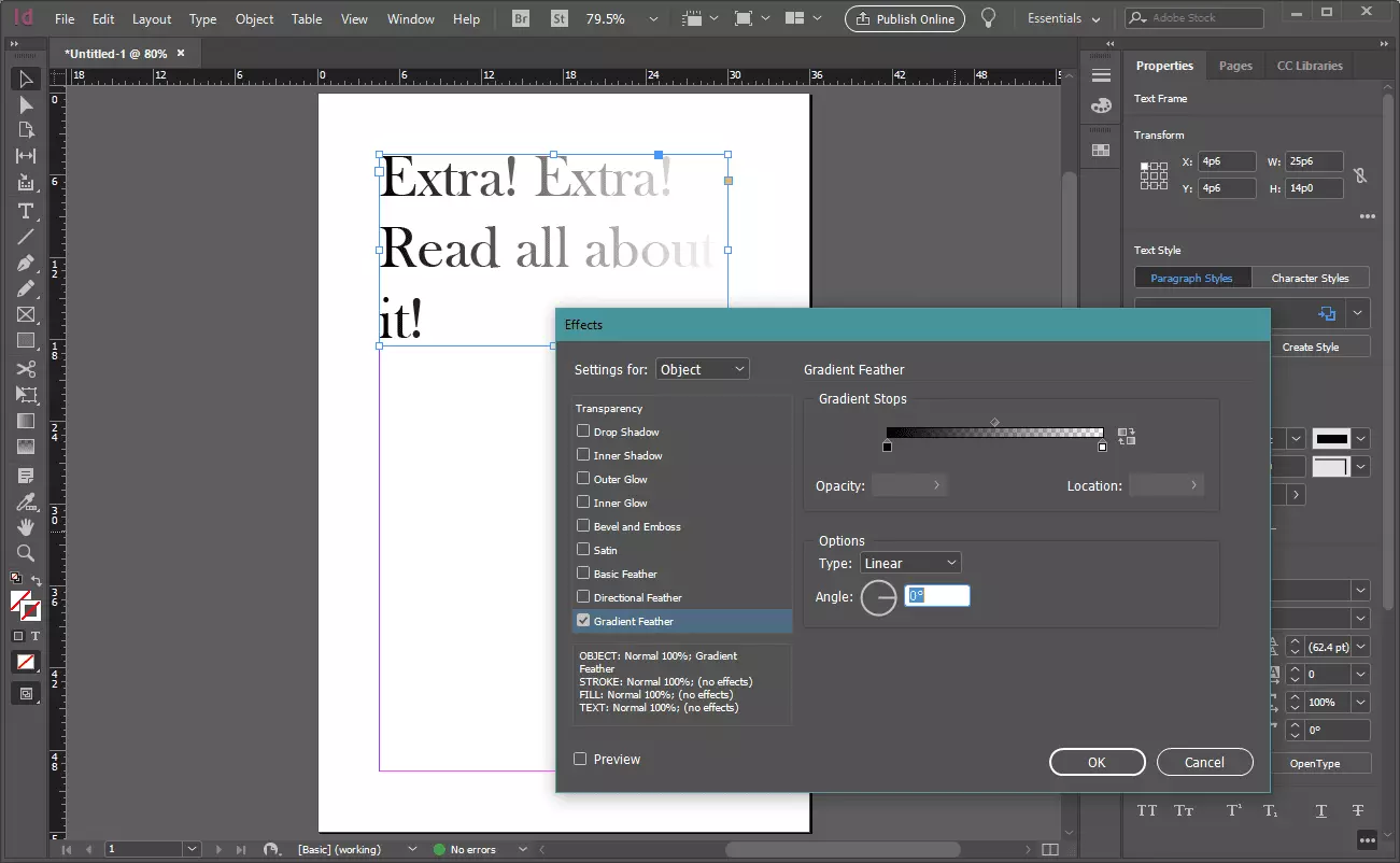 Feathering trong InDesign