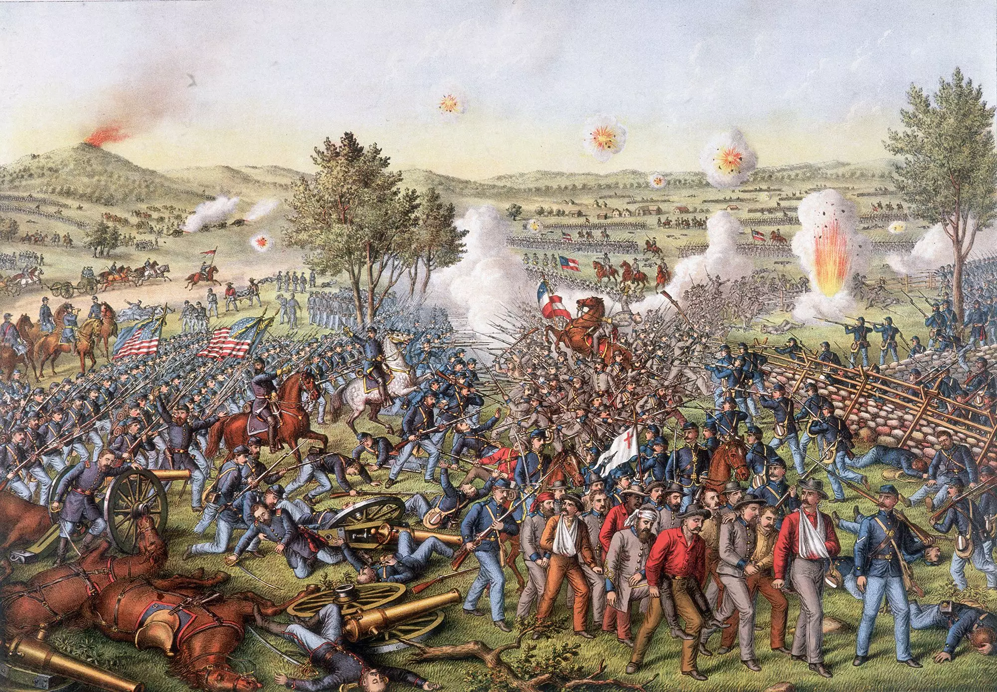 La batalla de Gettysburg en 1863