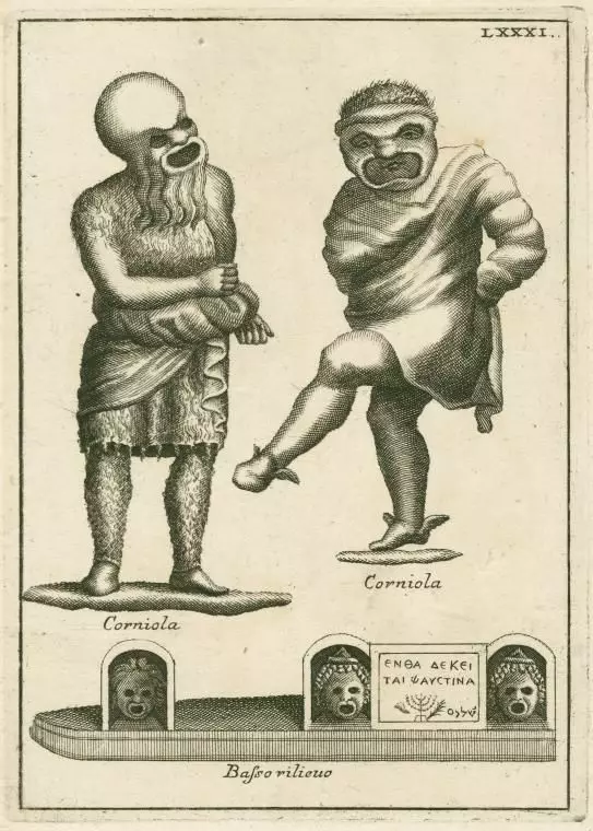 ID de l’image: 1624145 [Acteurs de la pantomime romaine masqués] (1736)