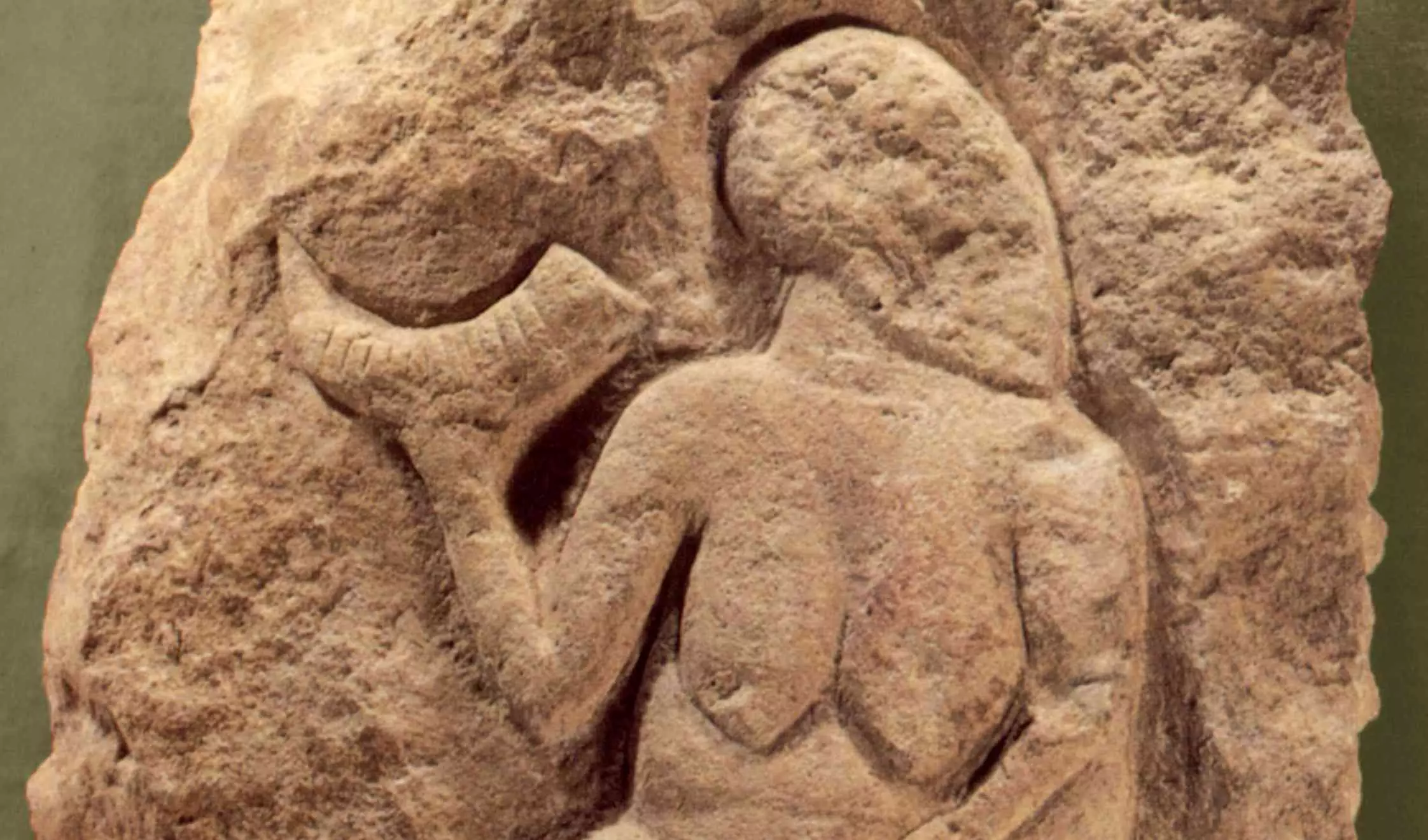 Laussel Venus, Upper Paleolithic Bas-Relief, ca ។ ២៥,០០០ ឆ្នាំ។