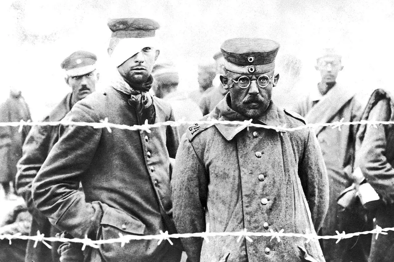 1918-nji ýyldaky Birinji Jahan Urşy döwründe Russiýada nemes uruş ýesirleri.