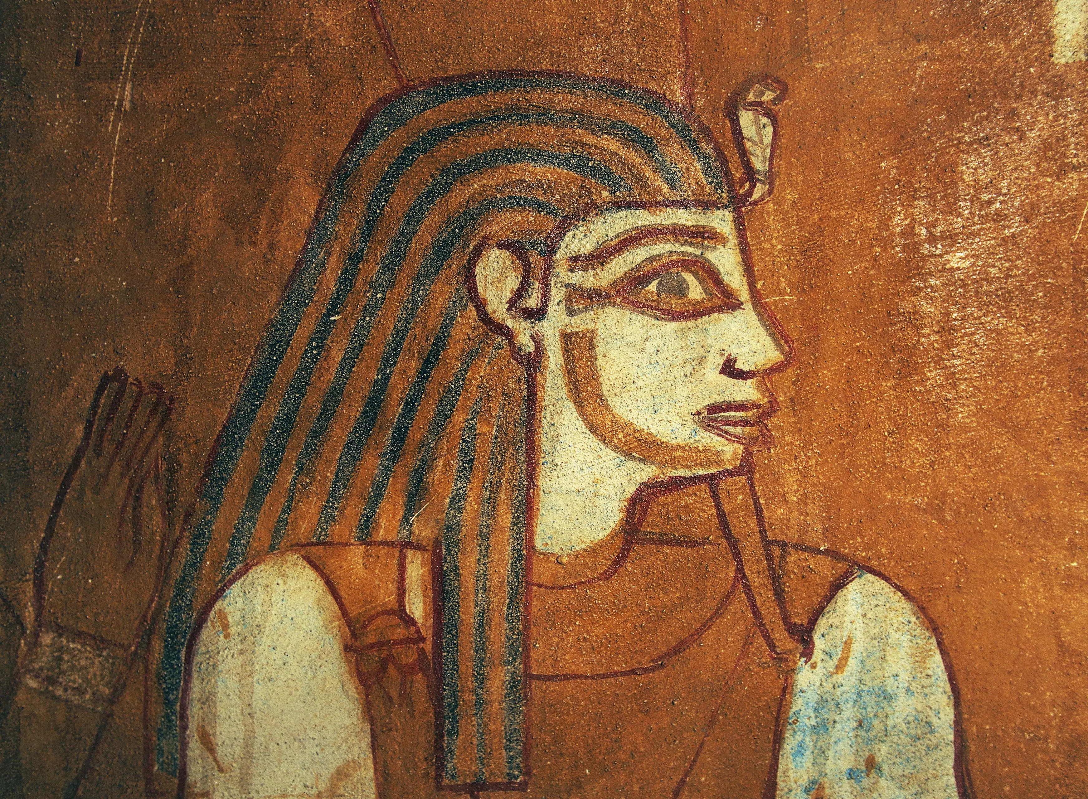 Znázornění Geba, detail nástěnné malby.