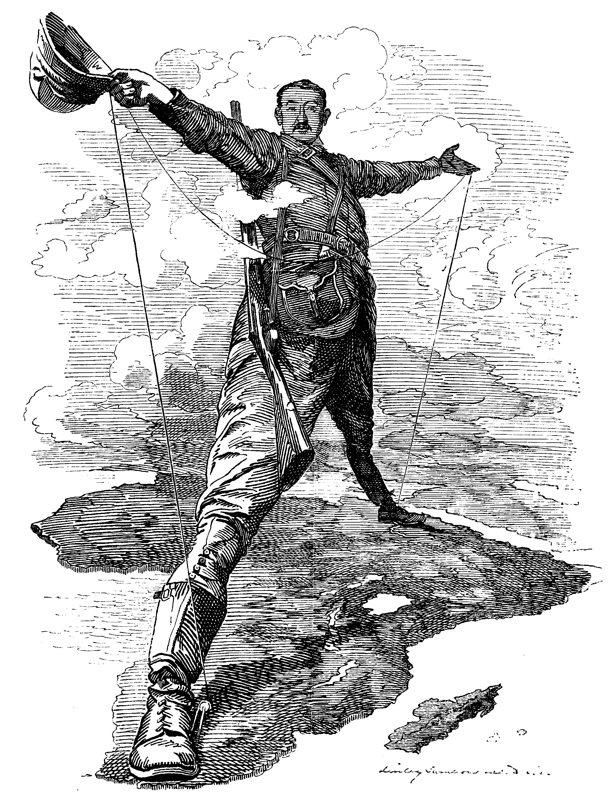 The Rhodes Colossus: Caricature ya Cecil John Rhodes