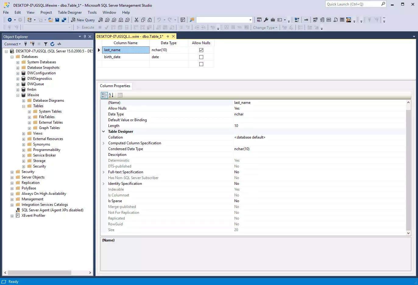 campo de agregación de sql server