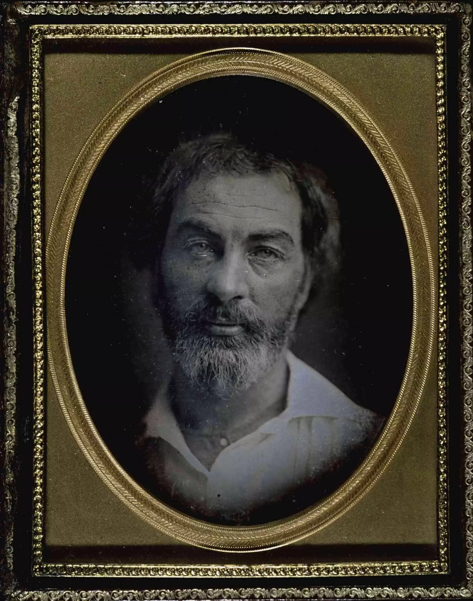 Daguerreotypie portret van Walt Whitman in 1853