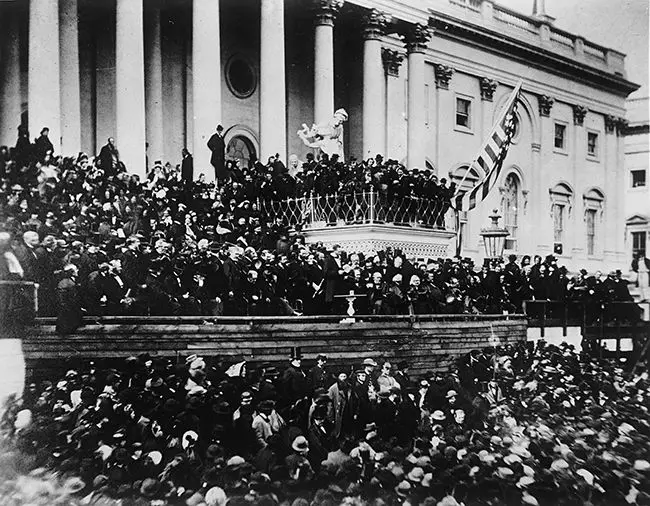 2e inauguratie van president Lincoln in 1865