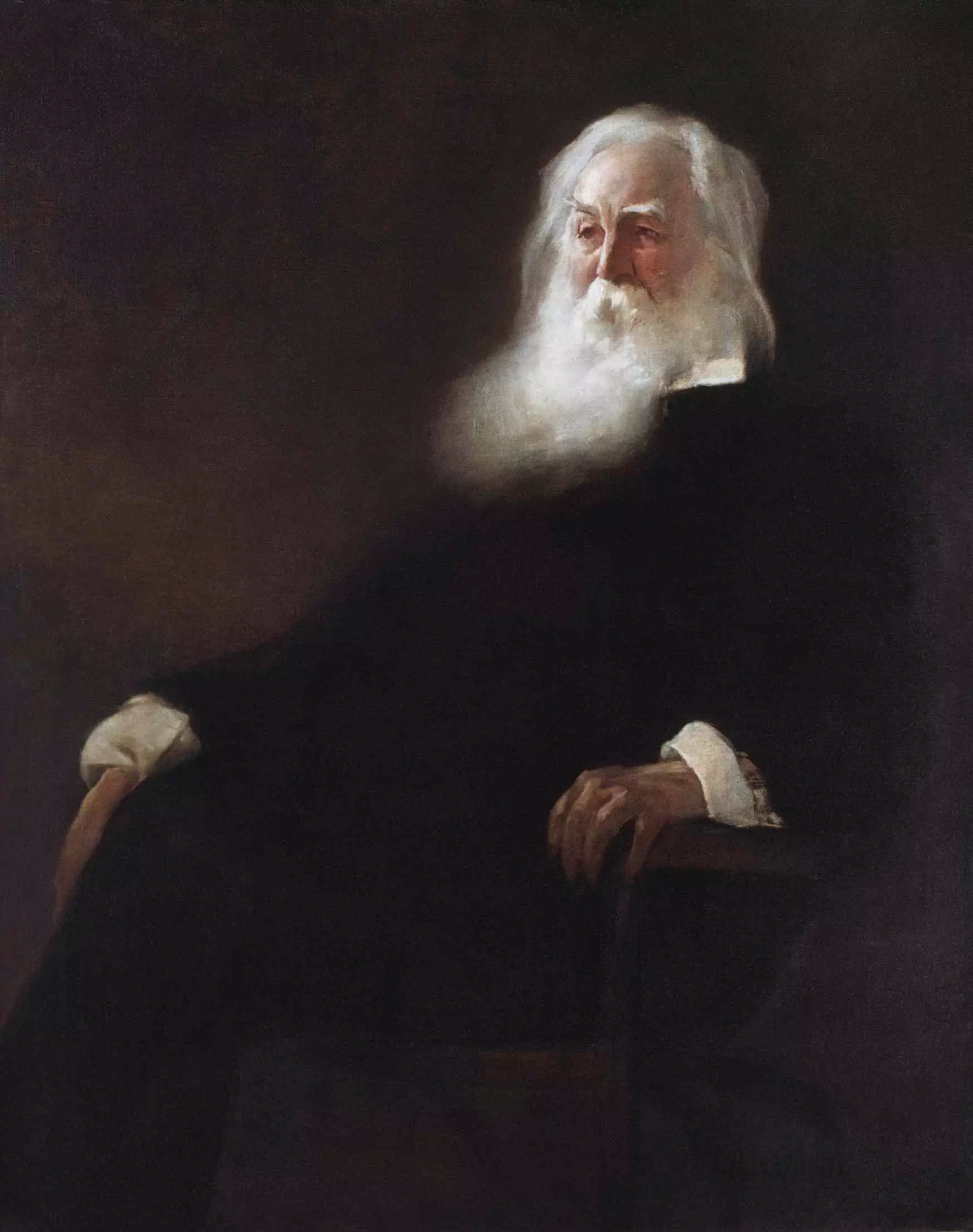 Portrait vum Walt Whitman gemoolt 1889 vum amerikanesche Kënschtler John White Alexander